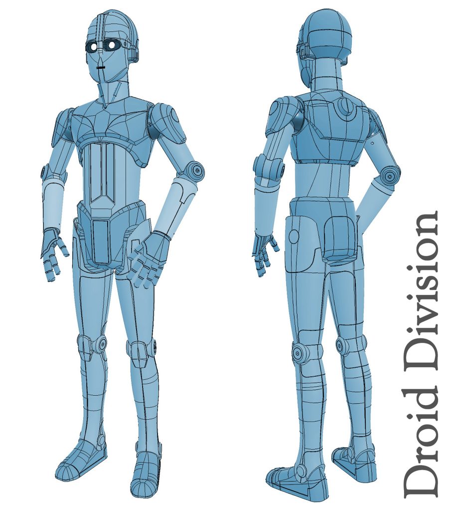 RQ Protocol Droid Inspired Printable Fan Art Files - Droid Division