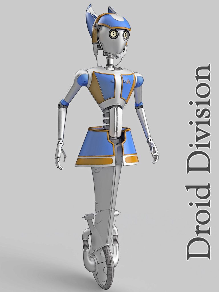 Waitress Droid Inspired Fan Art STL Files for 3Dprinting - Droid Division