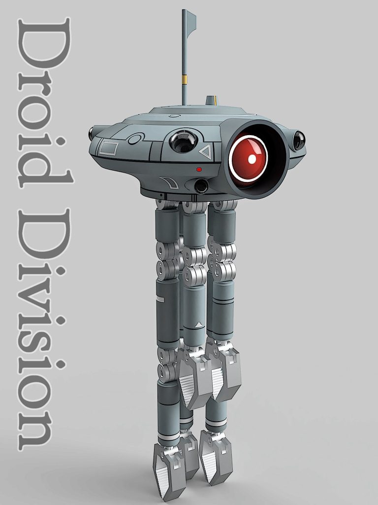 Animated Styled ID-9 Seeker Probe Droid Inspired Fan Art Printable Files - Droid Division
